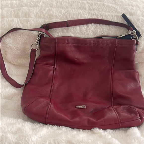 Coach | Bags | Coach Red Leather Shoulder Bag | Poshmark